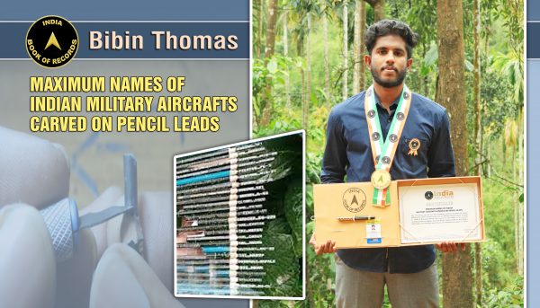MAXIMUM NAMES OF INDIAN MILITARY AIRCRAFTS CARVED ON PENCIL LEADS