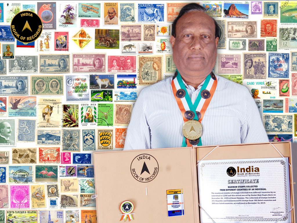 Maximum stamps collected from different countries by an individual ...