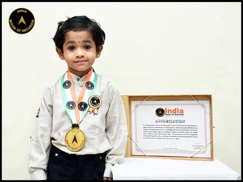APPRECIATION - P. A. DHANYASHREE - India Book of Records