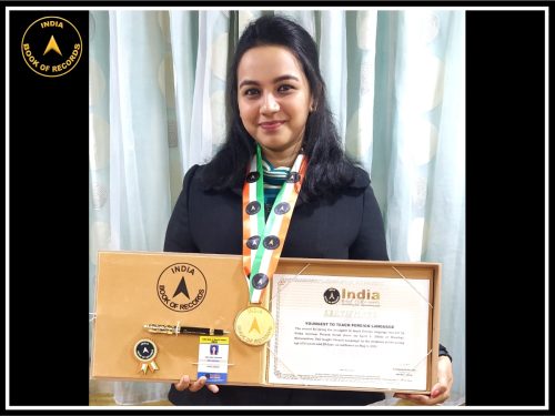 Youngest to teach foreign language - India Book of Records