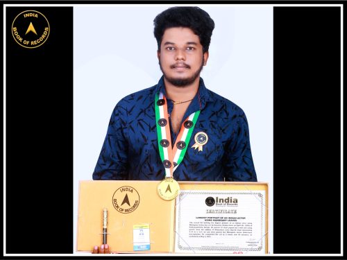 Largest portrait of an Indian actor using Mahogany leaves - India Book ...