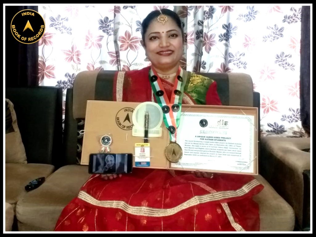 A unique audio-video project for Kathak students - India Book of Records