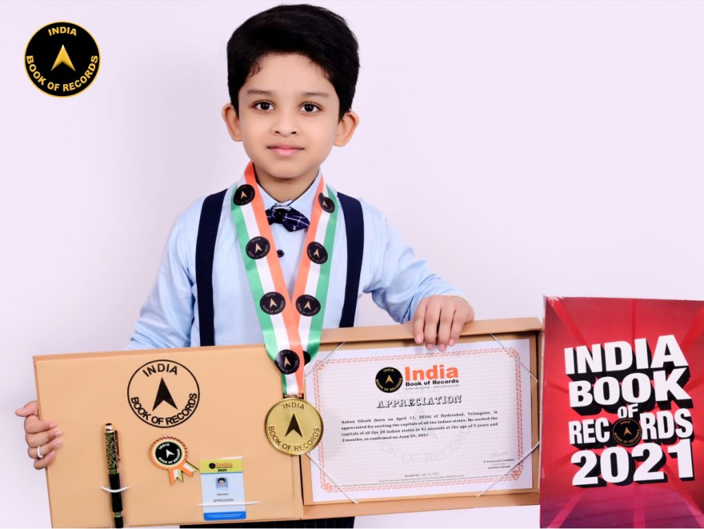 Aahan Ghosh - Appreciation - India Book of Records