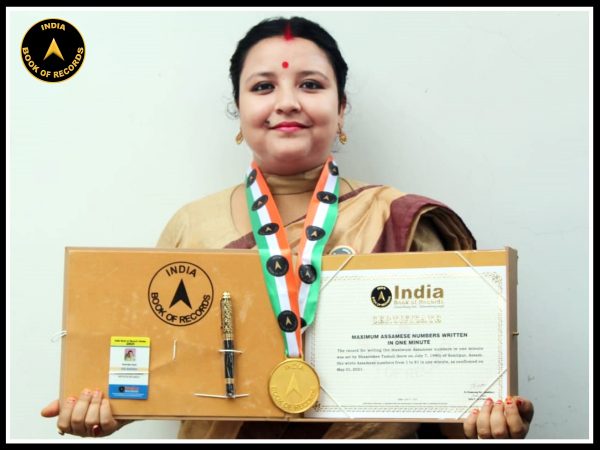 Maximum Assamese numbers written in one minute - India Book of Records