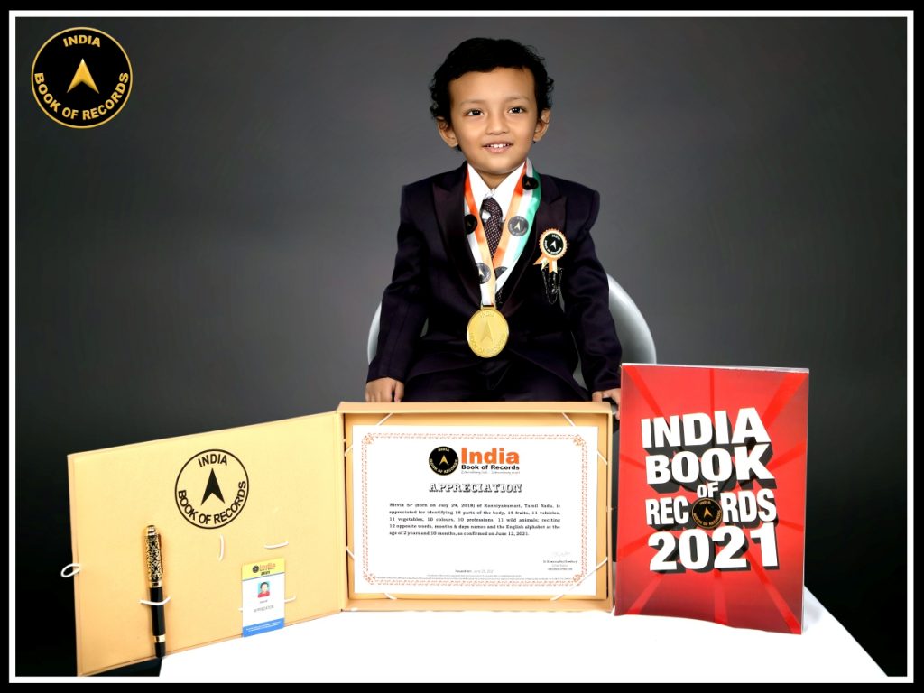 Ritvik SP - Appreciation - India Book of Records