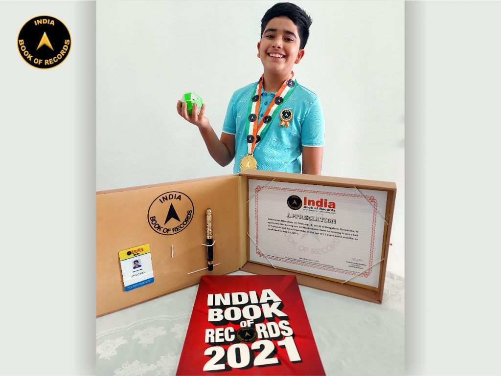 Abhimanyu Bhat - Appreciation - India Book of Records