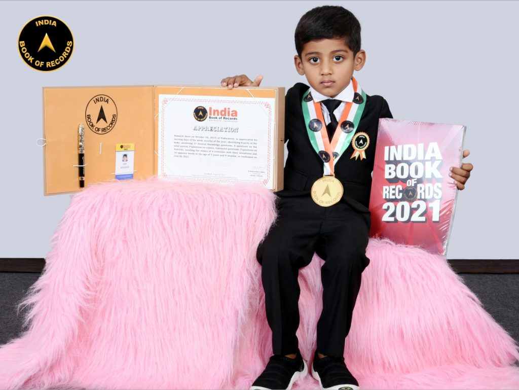 Aswanth - Appreciation - India Book of Records