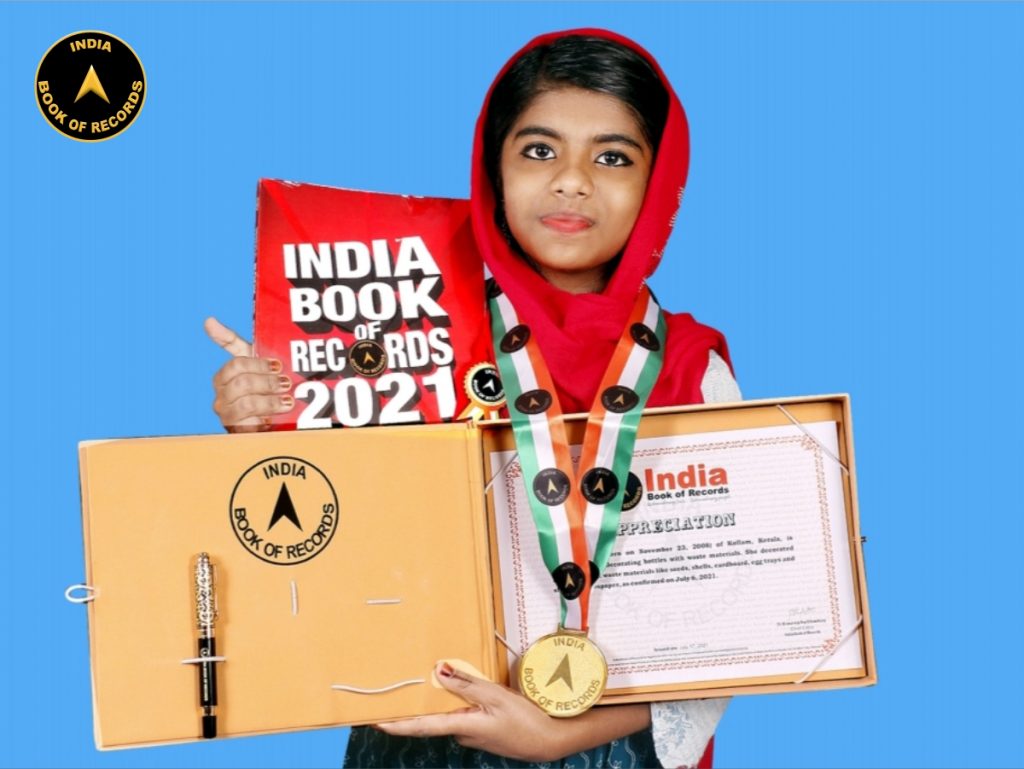 Hiba Fathima - Appreciation - India Book of Records