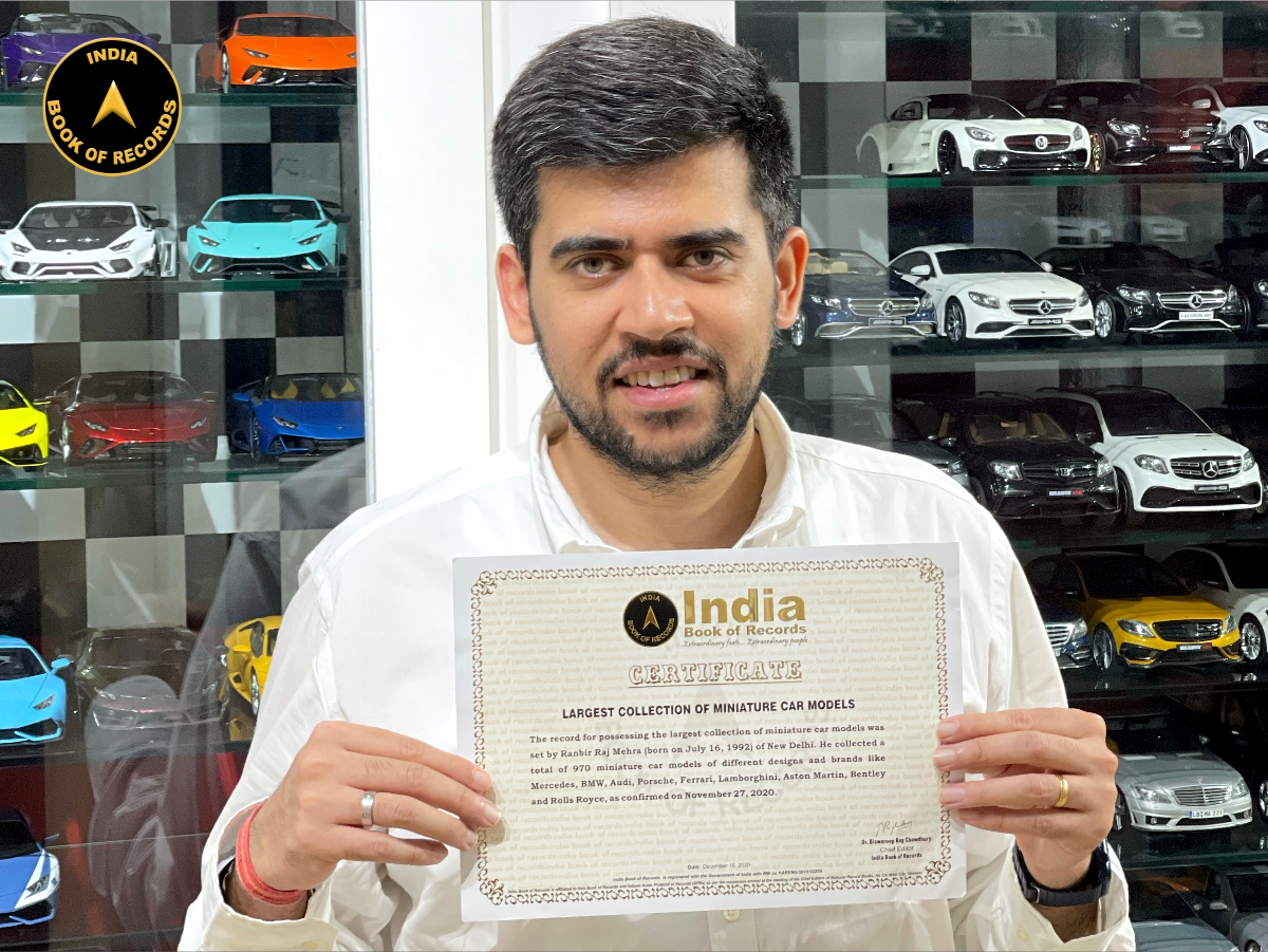 Largest Collection Of Miniature Car Models India Book Of Records