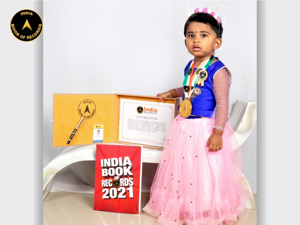 Manvitha A. P. - Appreciation - India Book of Records