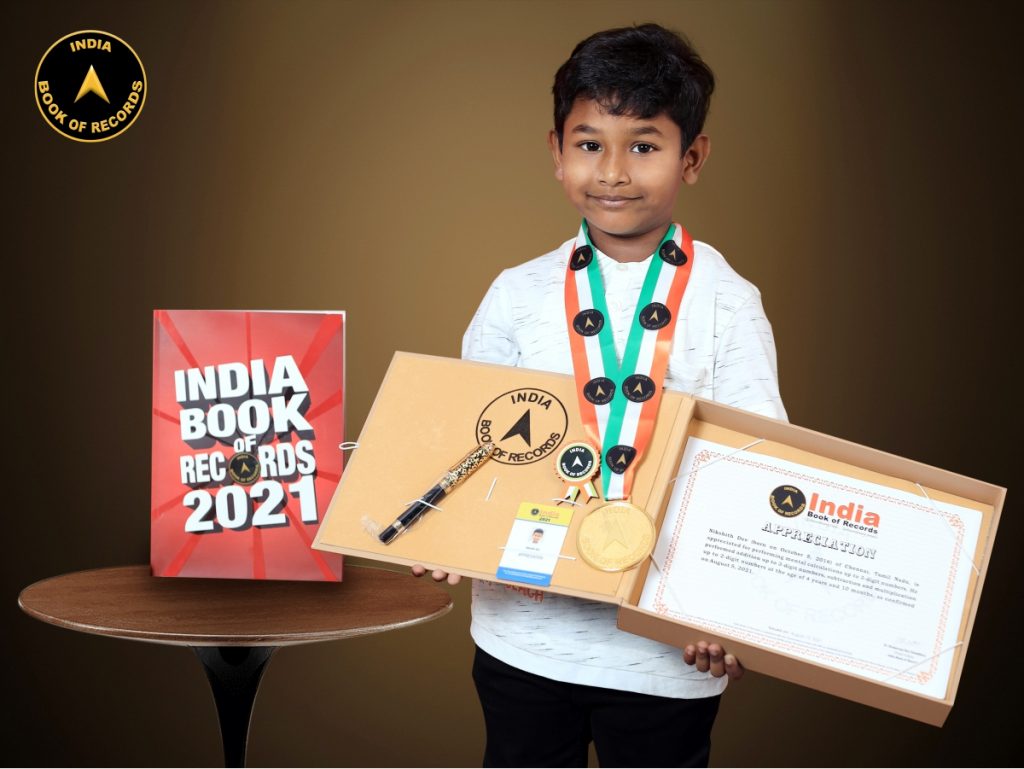 Nikshith Dev - Appreciation - India Book of Records