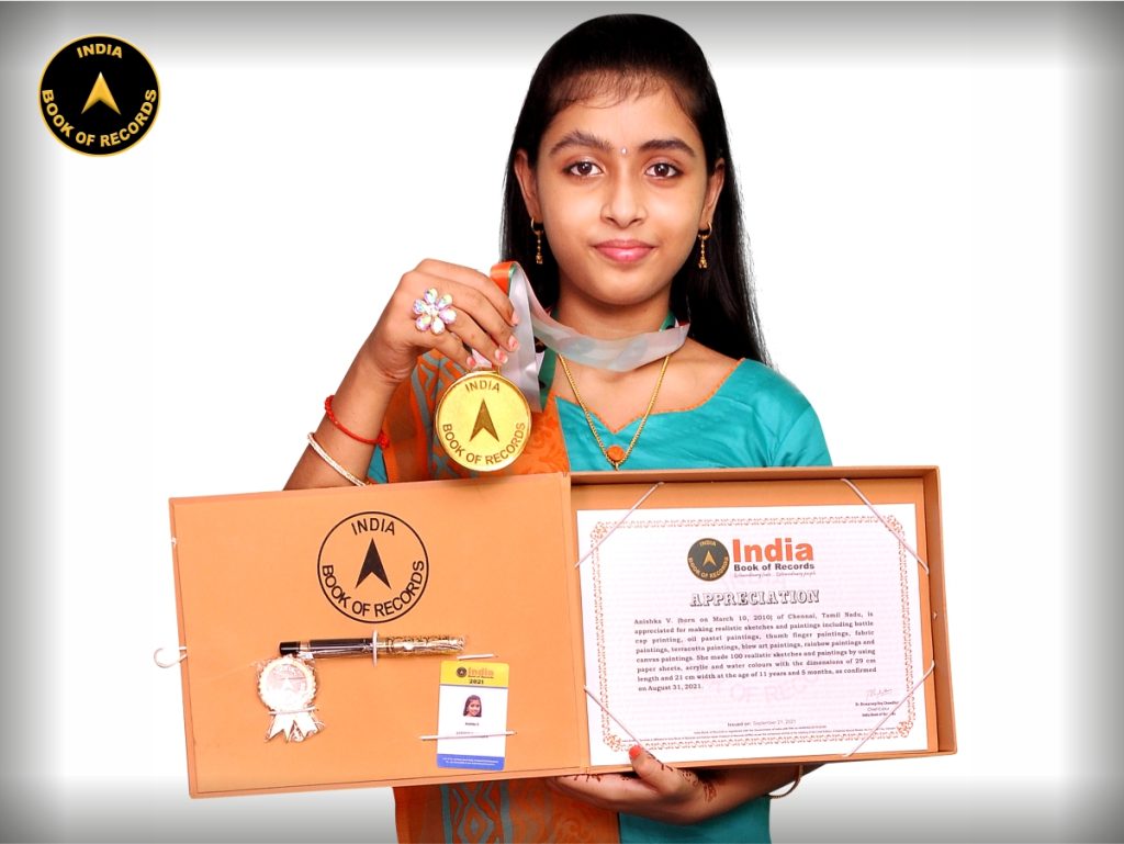 Anishka V. - Appreciation - India Book of Records