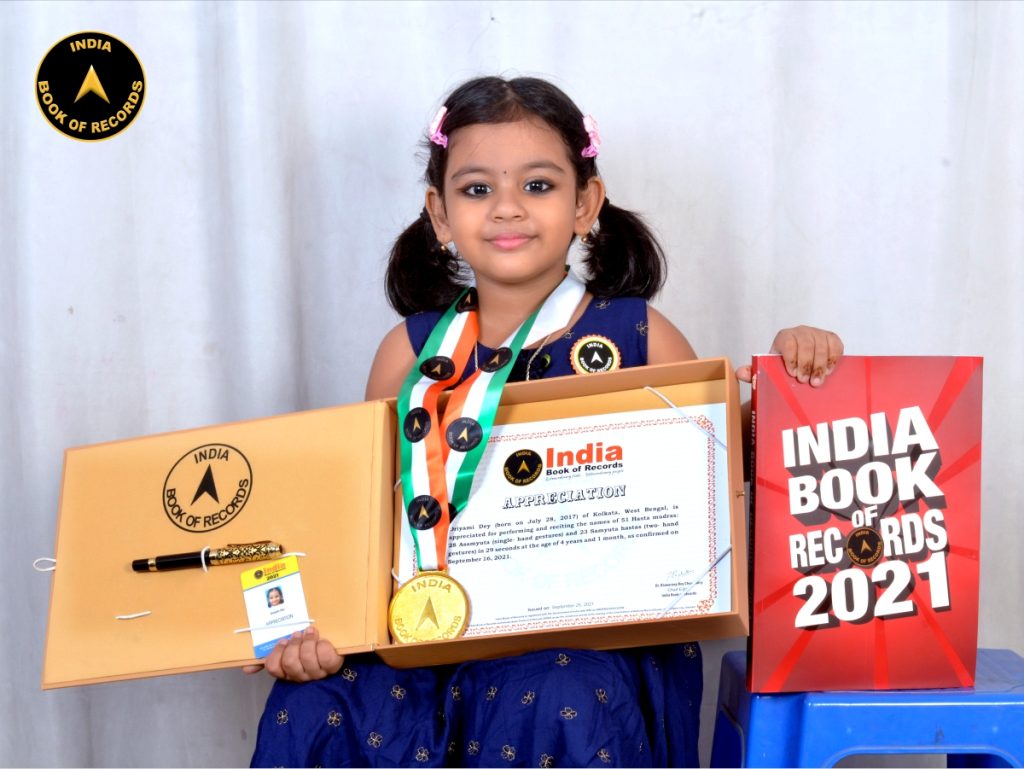Driyami Dey - Appreciation - India Book of Records