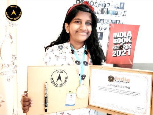 Swathy Sharun - Appreciation - India Book of Records