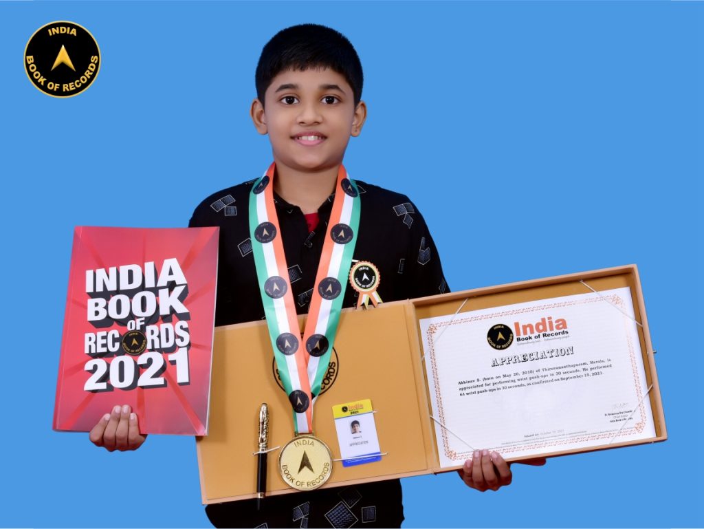 Abhinav S. - Appreciation - India Book of Records