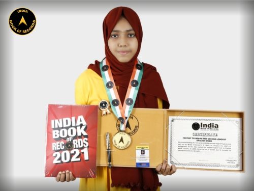 Fastest to recite the second-longest English word - India Book of Records