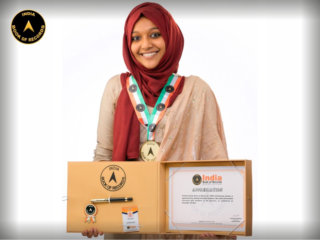 Fathima Syadu - Appreciation - India Book of Records