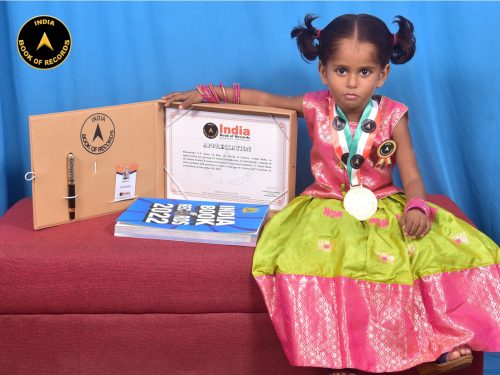 Shanmitha V.P. - Appreciation - India Book of Records