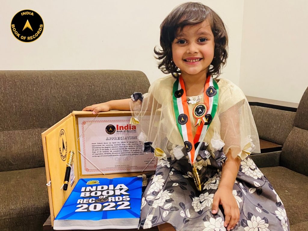 Aisiri Peketi - Appreciation - India Book of Records