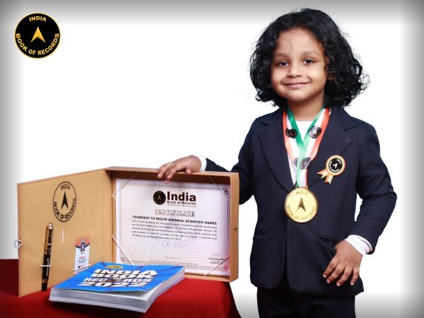 Youngest to recite binomial scientific names - India Book of Records