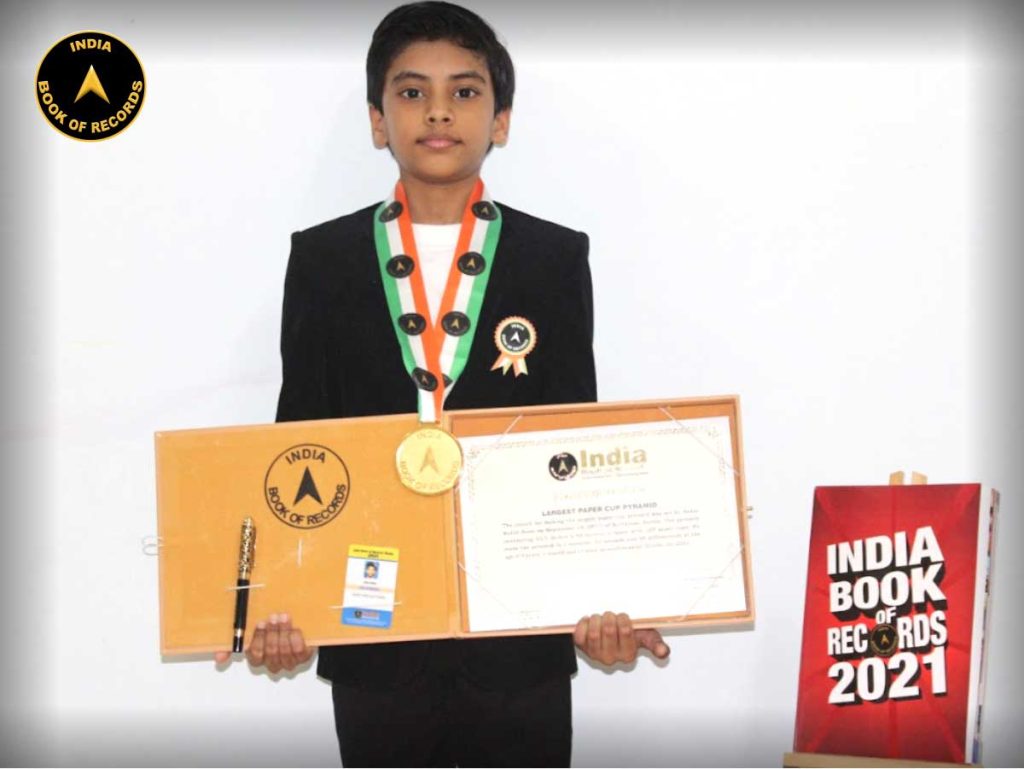 Largest paper cup pyramid - India Book of Records