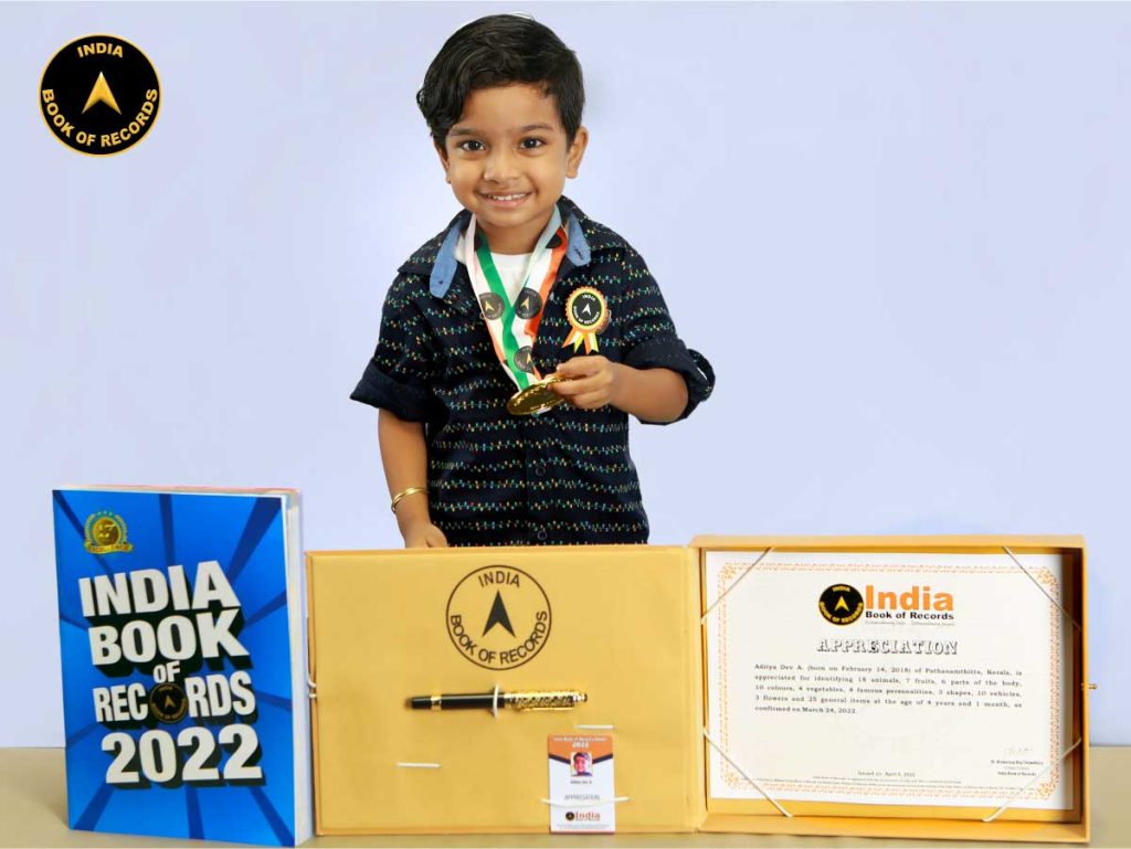 Aditya Dev A. - Appreciation - India Book of Records