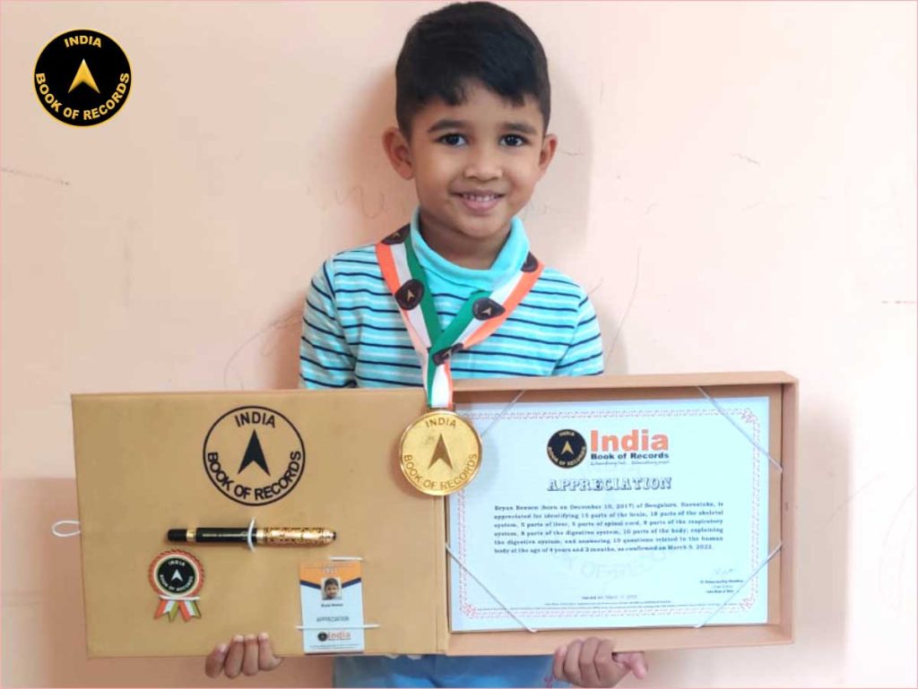 Bryan Benson - Appreciation - India Book of Records