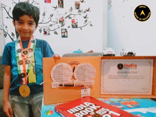 Dhanvin Anoop - Appreciation - India Book of Records