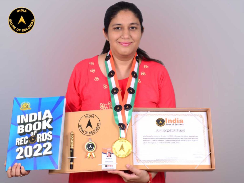 Isha Sanjay Suri - Appreciation - India Book of Records