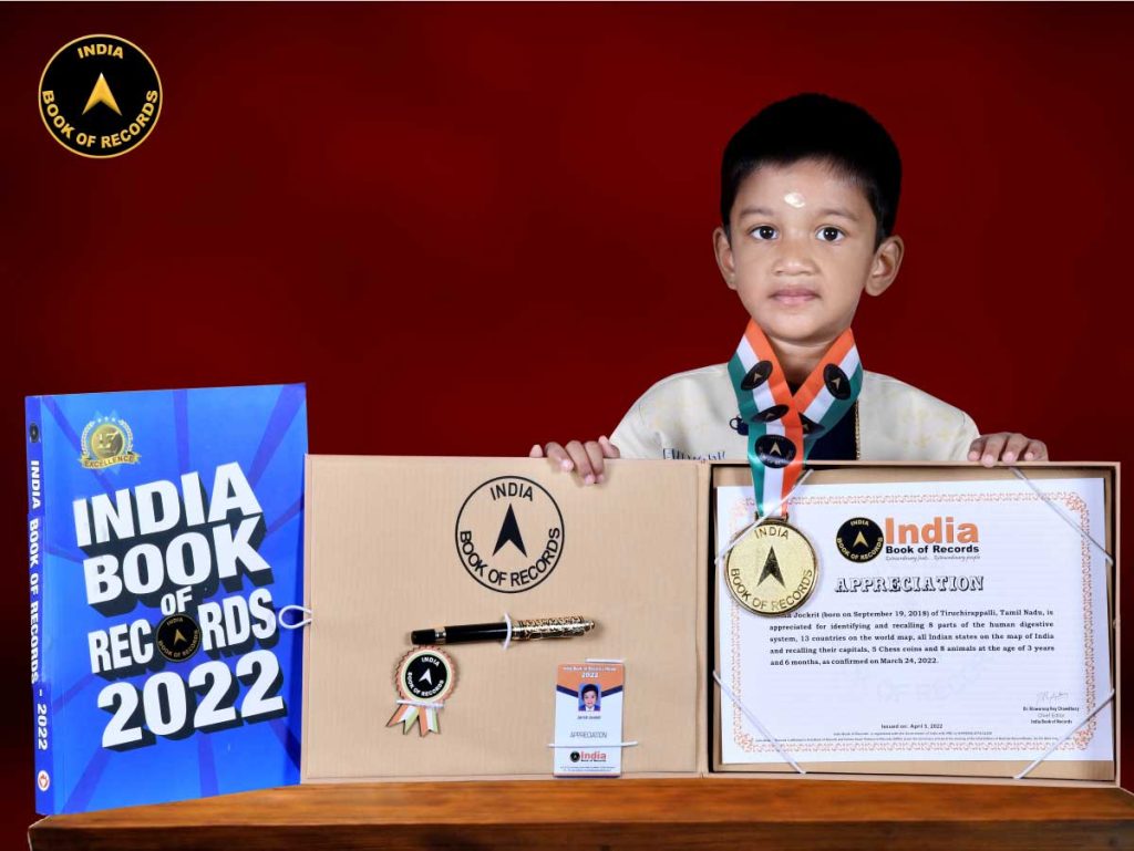 Jarish Jockrit - Appreciation - India Book of Records