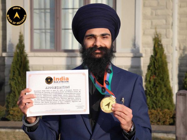 Kamalpreet Singh - Appreciation - India Book of Records