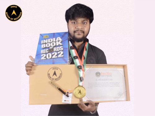Manoja Kumar Sahoo - Appreciation - India Book of Records