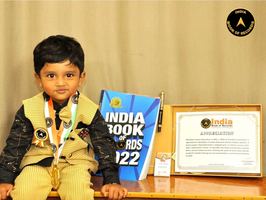 Mohammed Usman Ghani - Appreciation - India Book of Records