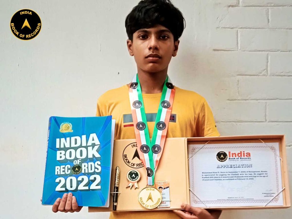 Muhammed Rizal E. - Appreciation - India Book of Records