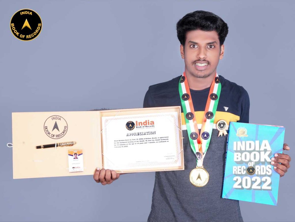 Nived Krishna - Appreciation - India Book of Records