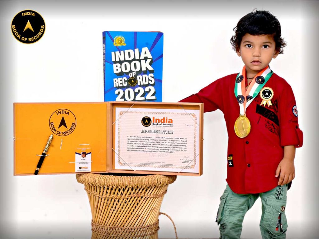 C. Pranith - Appreciation - India Book of Records