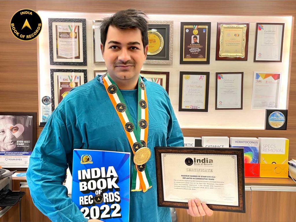 Maximum number of STAAR EVO ICLs implanted in consecutive years - India Book of Records