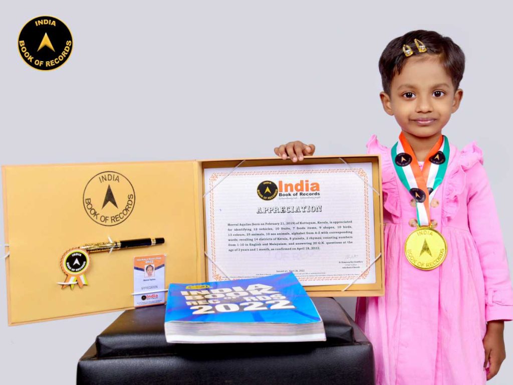 Meeval Aquilas - Appreciation - India Book of Records