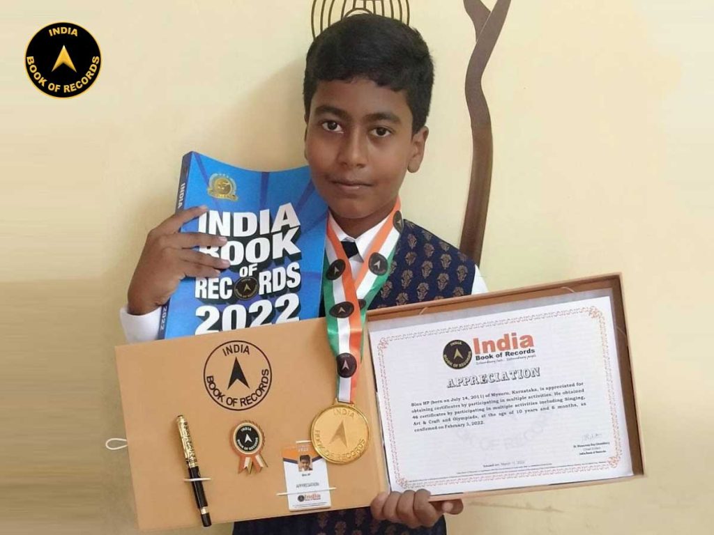 Binu HP - Appreciation - India Book of Records