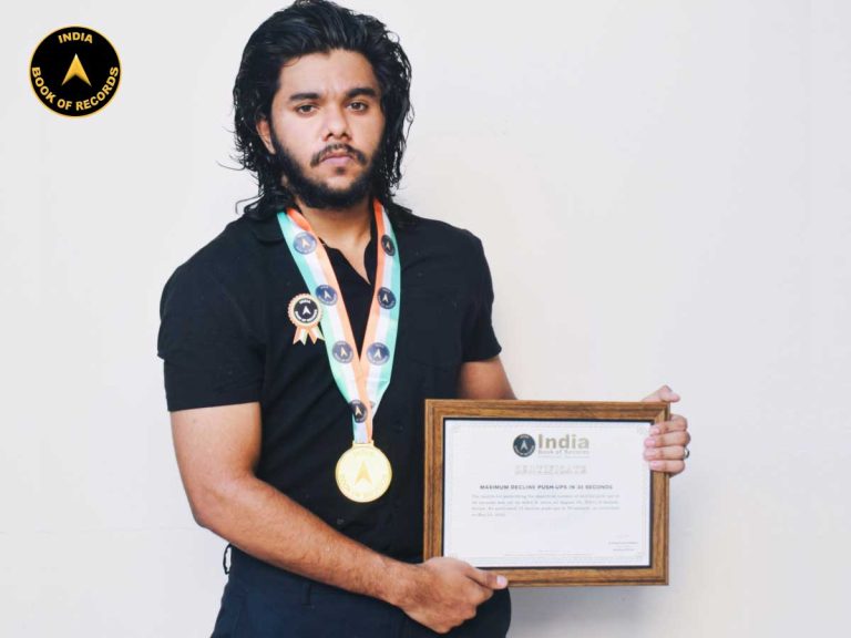 Maximum decline push-ups in 30 seconds - India Book of Records