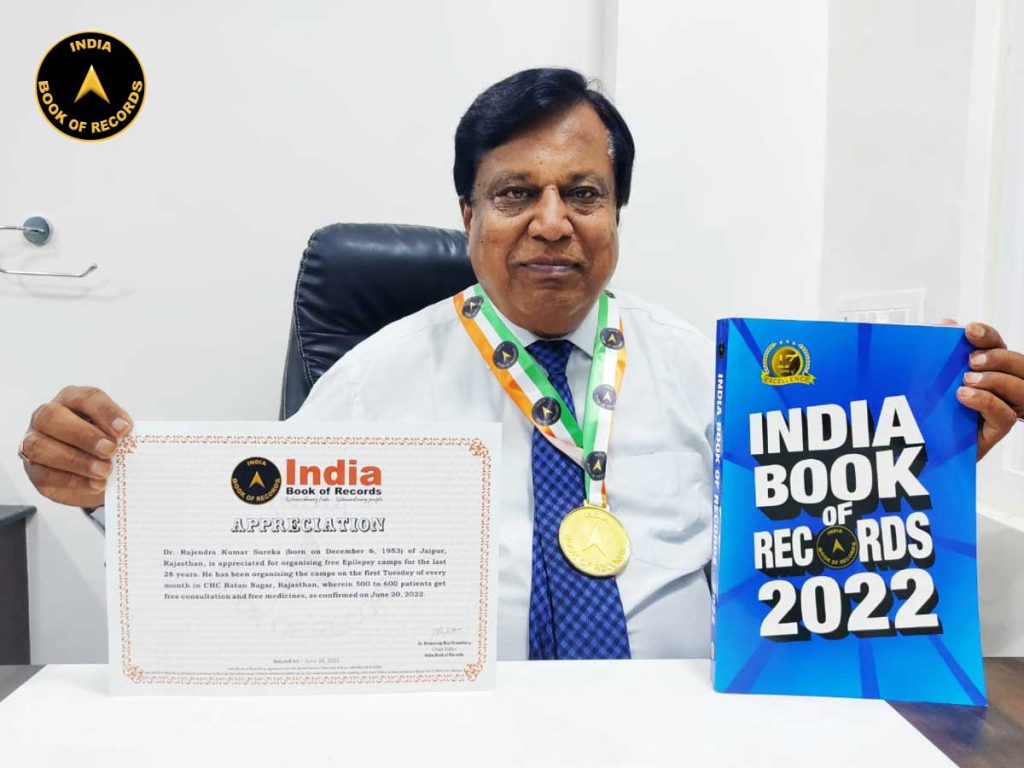 Dr. Rajendra Kumar Sureka - Appreciation - India Book of Records
