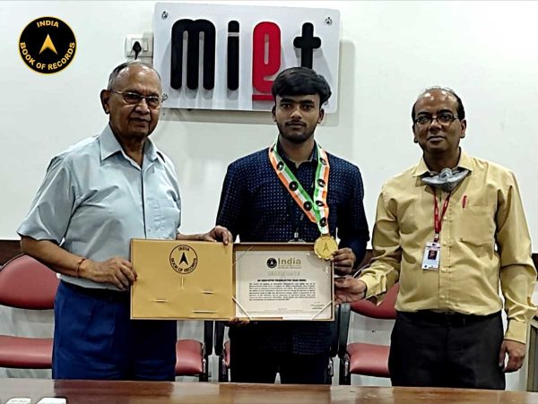 An innovative Piezoelectric road model - India Book of Records