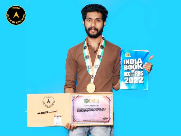 Rahul K. H. - Appreciation - India Book of Records