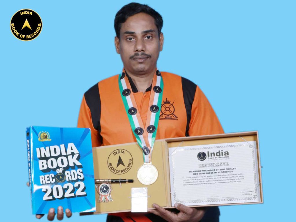 Maximum rotations of two sickles tied with ropes in 30 seconds - India ...