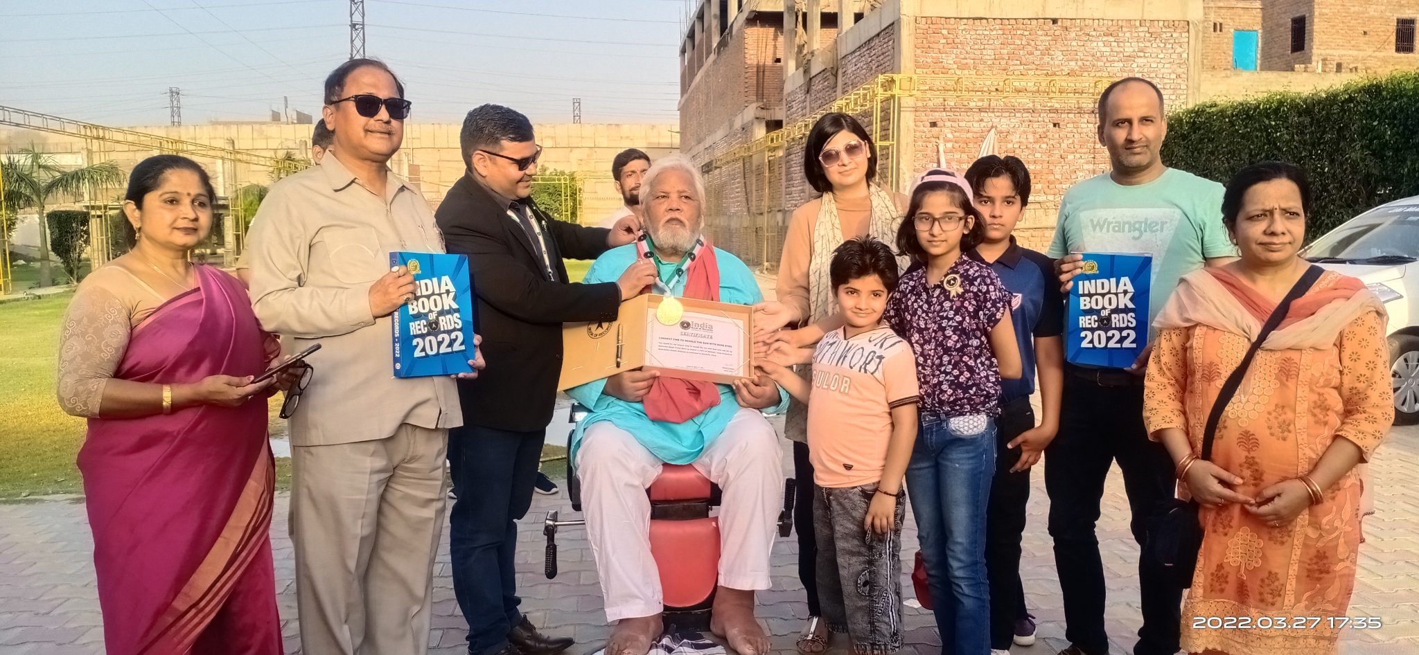 Not a blink while sun gazing for the longest time - India Book of Records