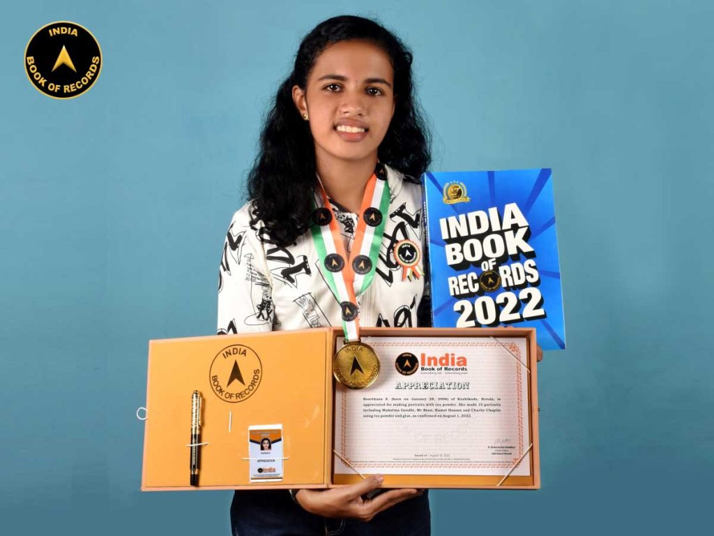 Keerthana S - Appreciation - India Book of Records Keerthana S - Appreciation - India Book of Records