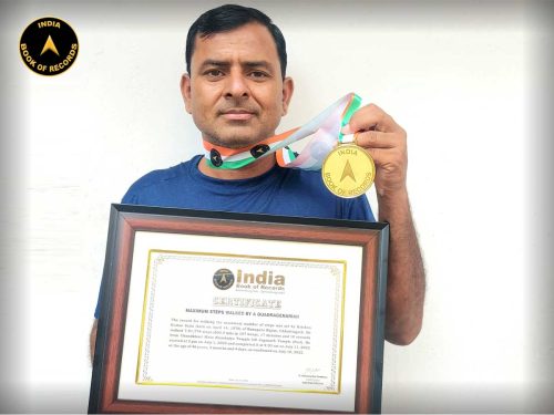 Maximum steps walked by a quadragenarian - India Book of Records