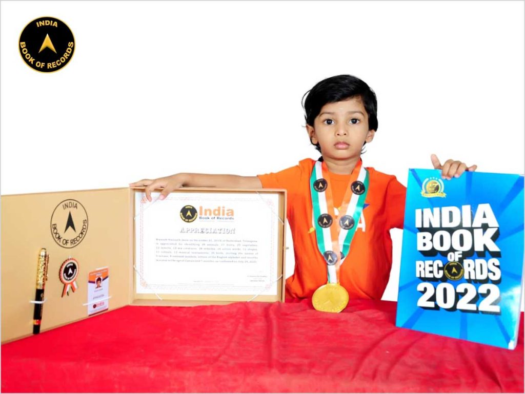 Riyansh Sreenath - Appreciation - India Book of Records