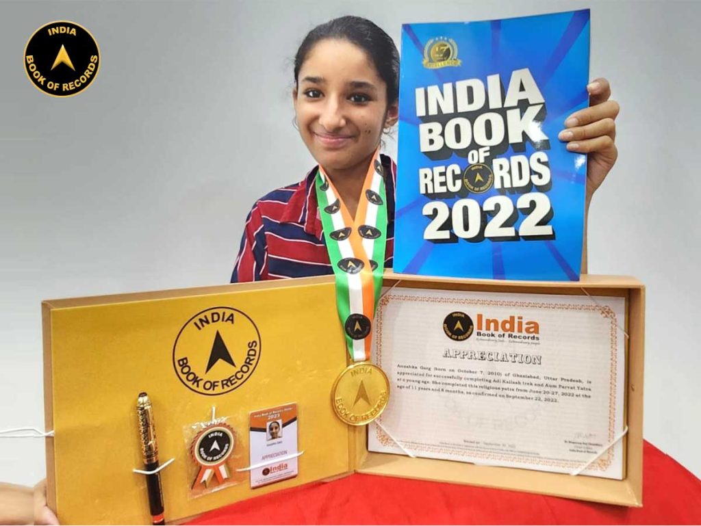 Anushka Garg - Appreciation - India Book of Records