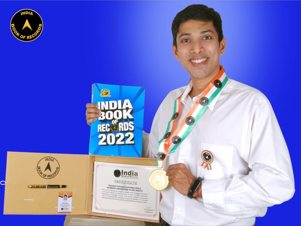 Maximum distance covered while swimming underwater in one breath ...